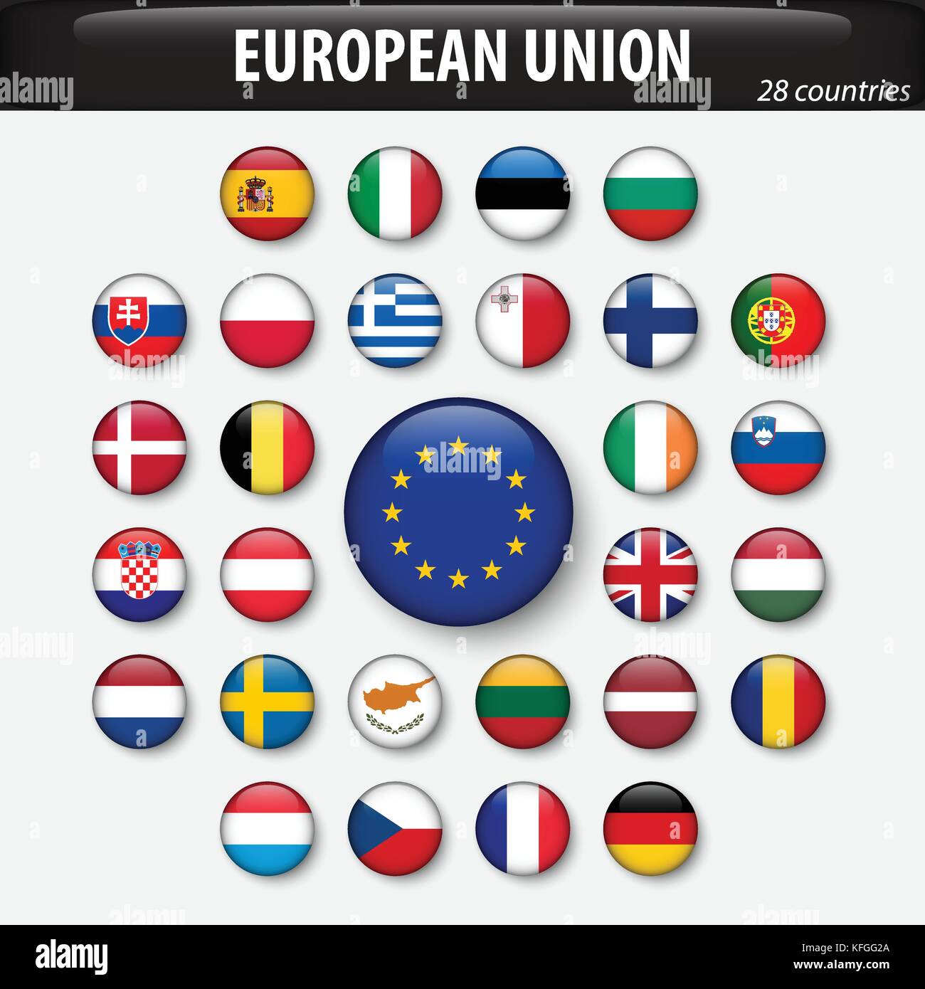 Flags of European Union and members Stock Vector Image & Art - Alamy