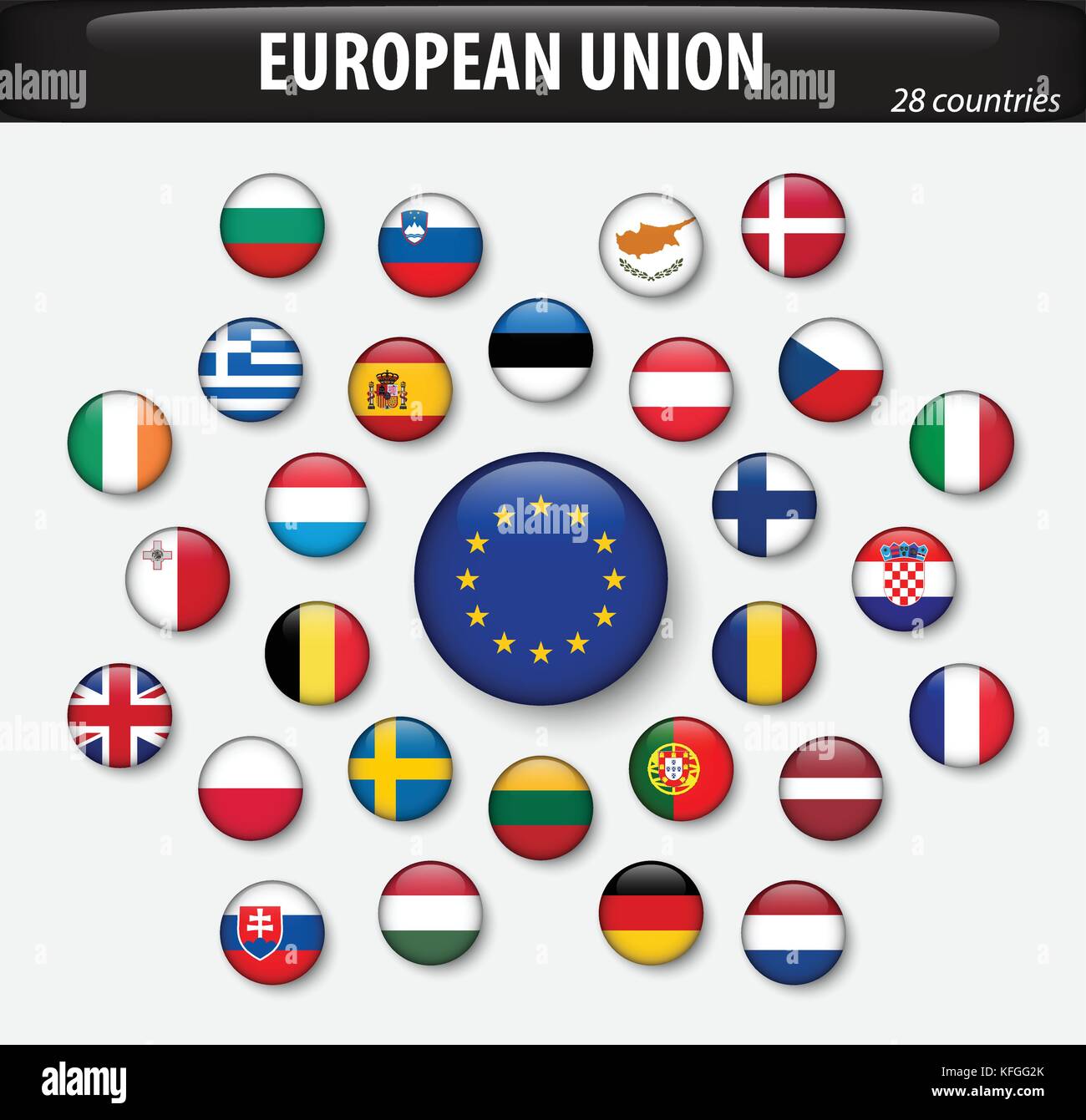 Flags of European Union and members Stock Vector Image & Art - Alamy