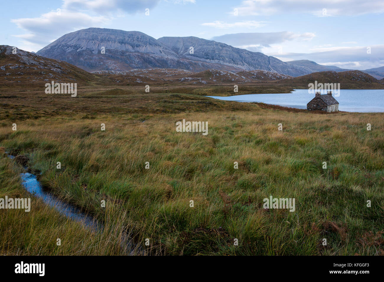 Loch Stack and Ben Arkle, Sutherland, Scotland, United Kingdom Stock ...
