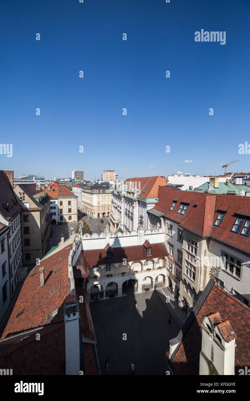 Slovakia, Bratislava, capital city cityscape, Old Town Hall courtyard ...