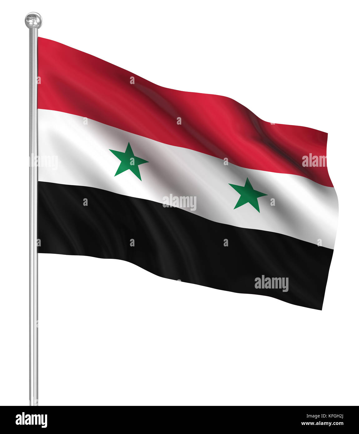 Syria flag , computer generated image. 3d render Stock Photo - Alamy
