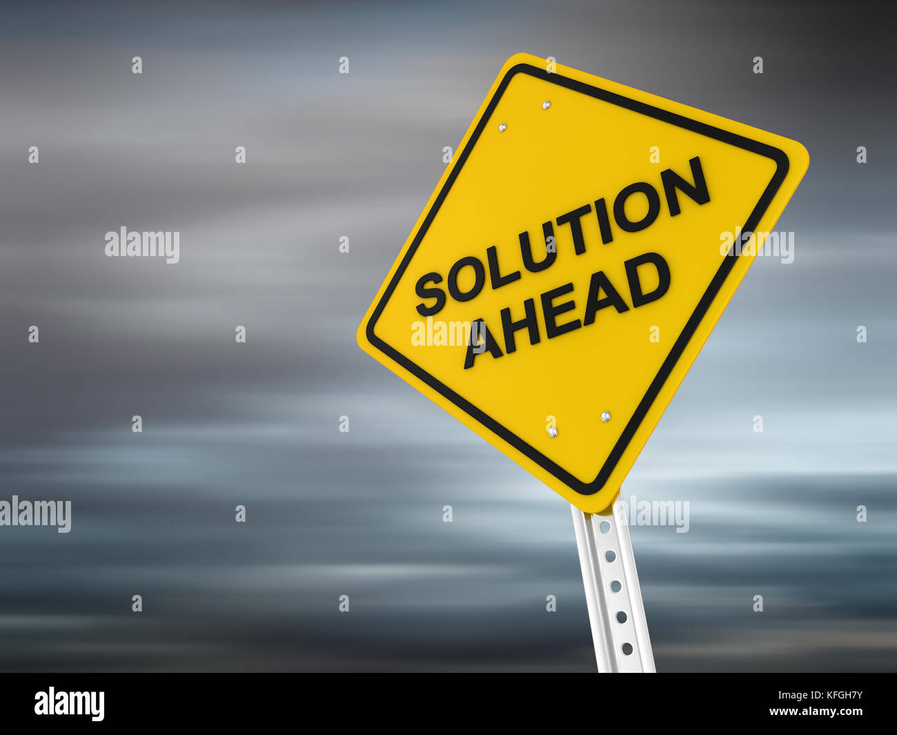 Solution ahead , computer generated image. 3d render Stock Photo - Alamy