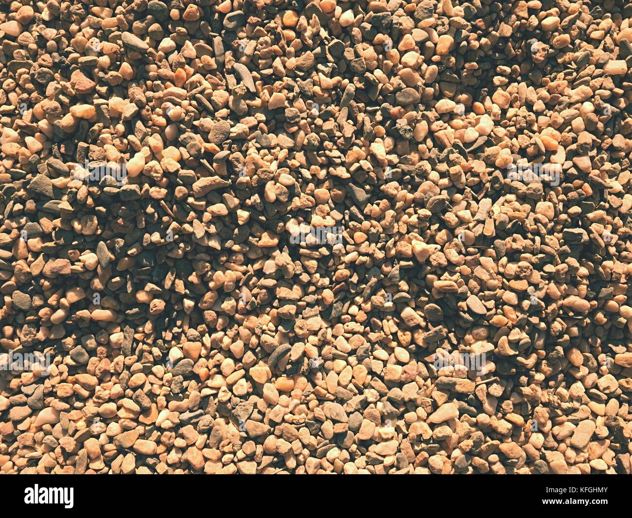 Natural sandy ground. Focused small stone ground in safety children ...