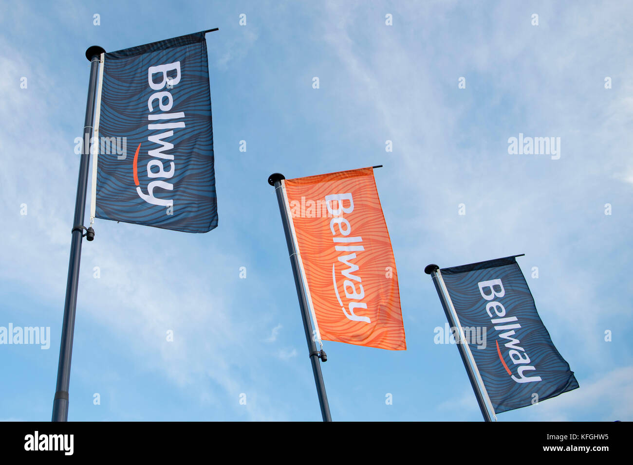 New build flags hi-res stock photography and images - Alamy