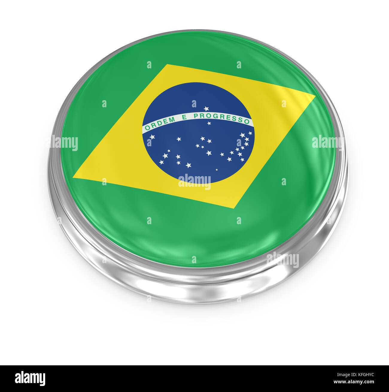 Brazil badge , computer generated image. 3d render Stock Photo - Alamy