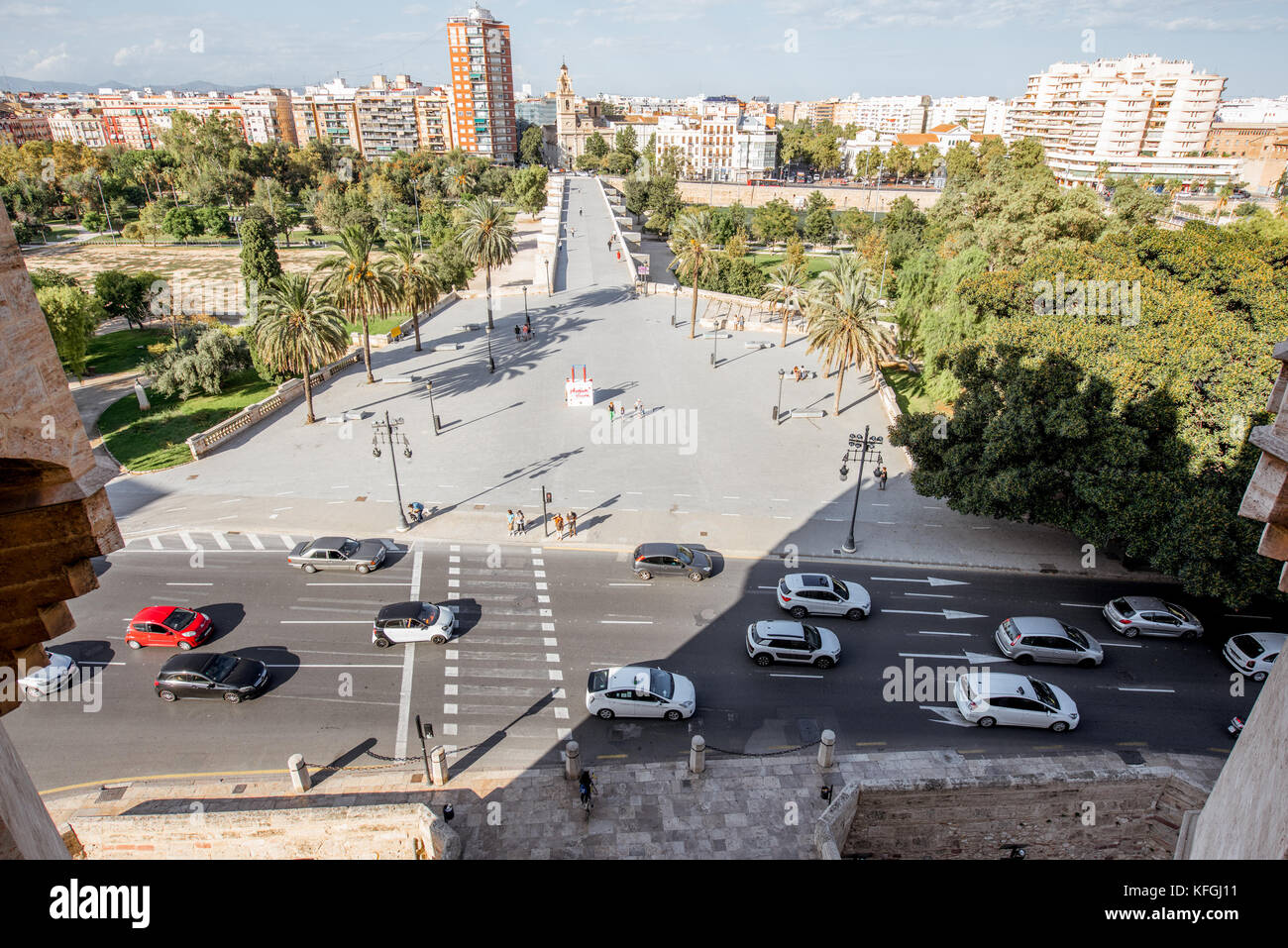 Aerial view in city valencia hi-res stock photography and images - Alamy