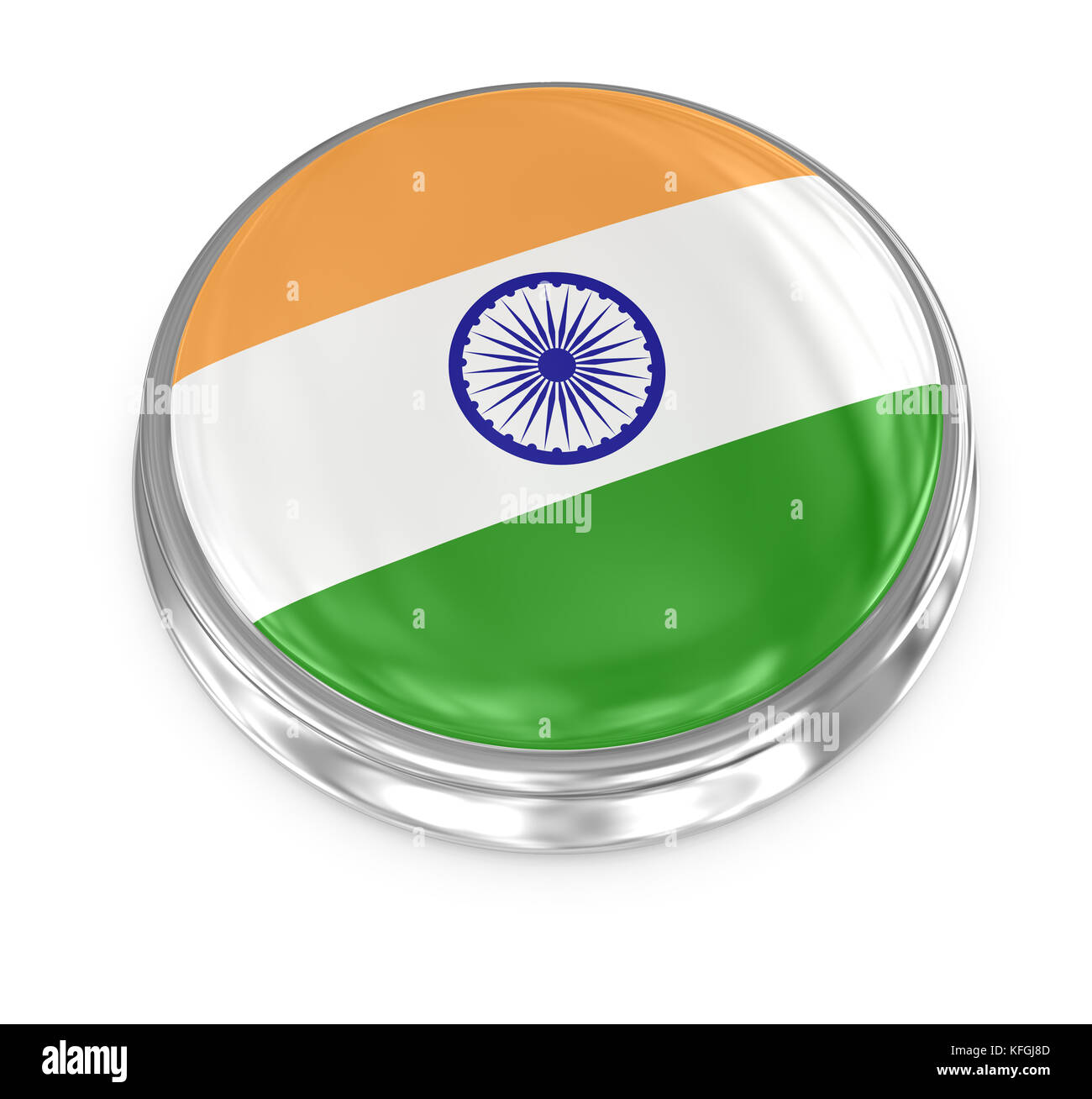India flag round shape hi-res stock photography and images - Alamy
