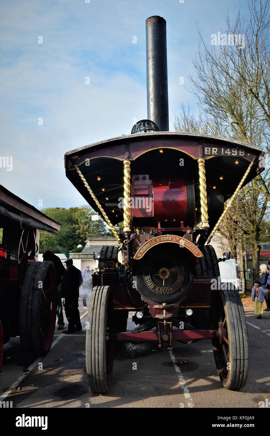 Steam traction engines from the Burrell museum in thetfordout in the ...