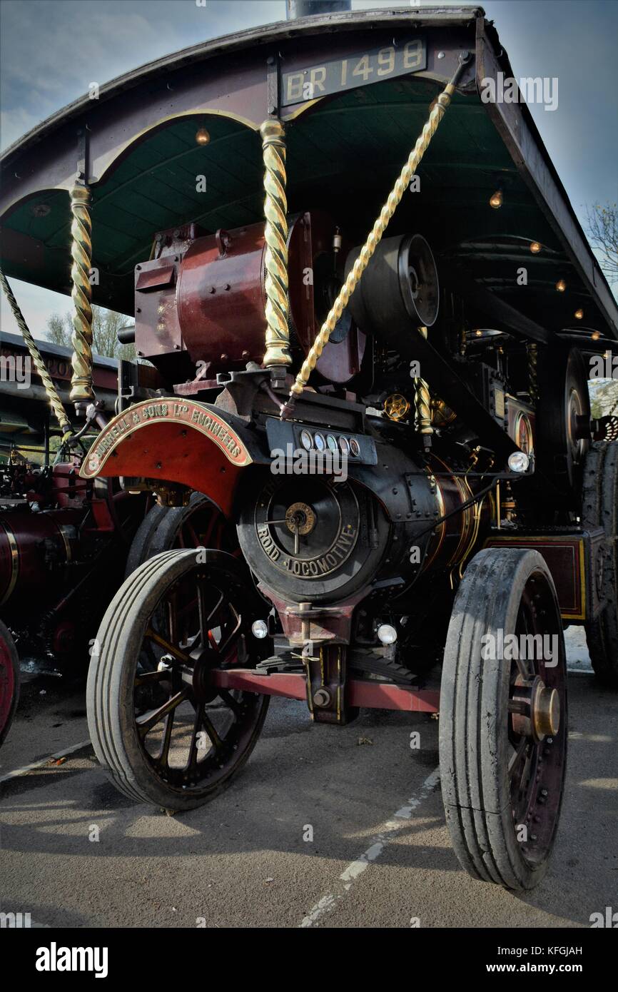 Steam traction engines from the Burrell museum in thetfordout in the ...