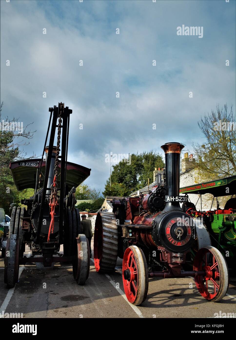 Steam traction engines from the Burrell museum in thetfordout in the ...