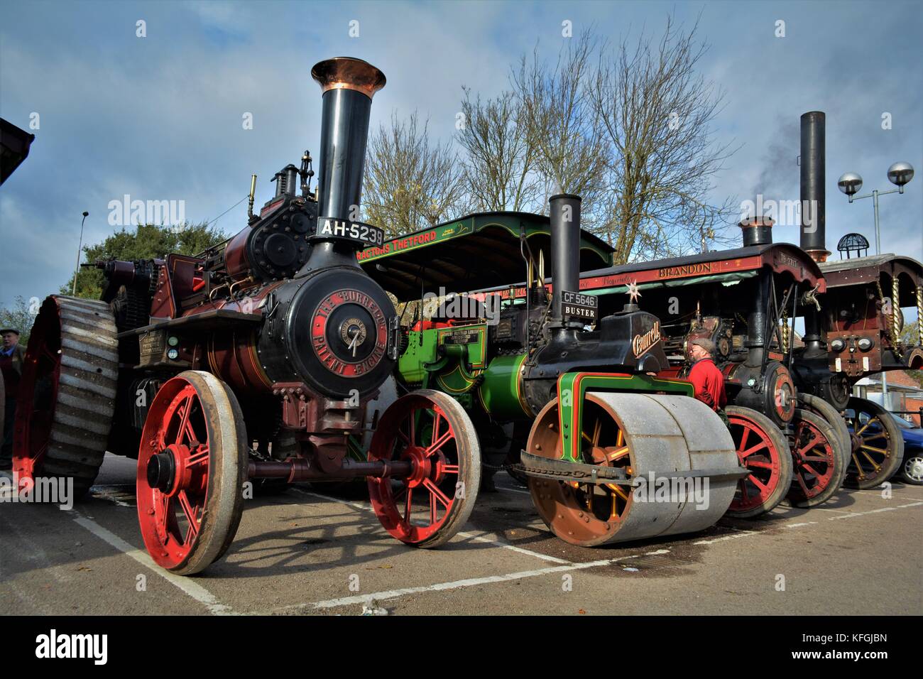 Steam traction engines from the Burrell museum in thetfordout in the ...