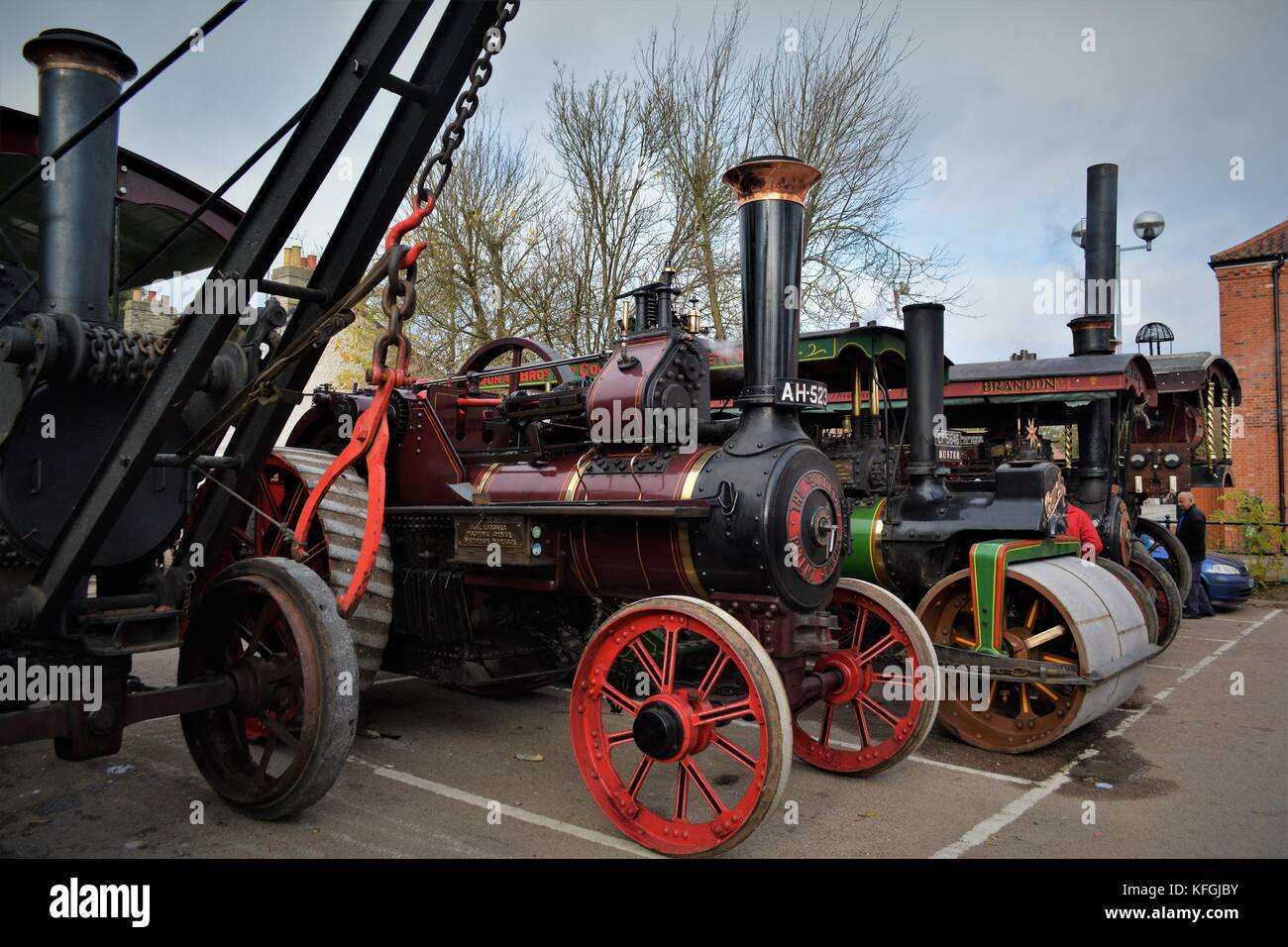 Steam traction engines from the Burrell museum in thetfordout in the ...
