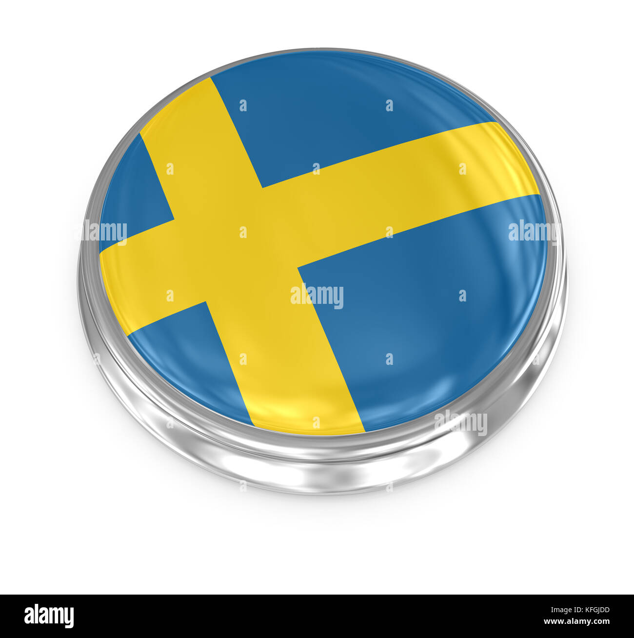Sweden badge , computer generated image. 3d render Stock Photo - Alamy