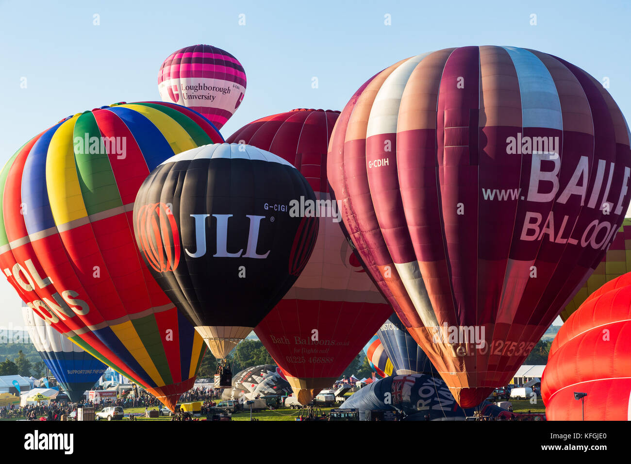 Bristol Balloon Fiesta, Ashton Court Estate, Bristol UK Stock Photo - Alamy