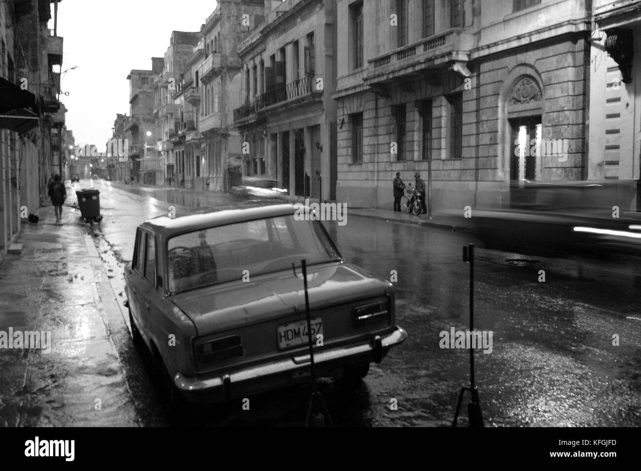 Black and white snapshots of La Havana, Cub Stock Photo - Alamy