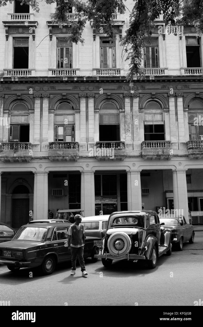 Black and white snapshots of La Havana, Cub Stock Photo - Alamy