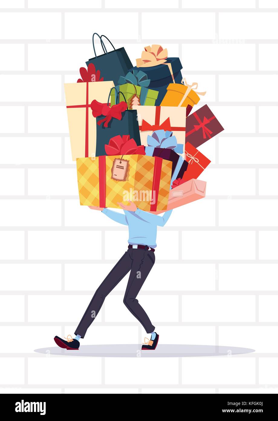Pile of birthday presents Stock Vector Images - Alamy