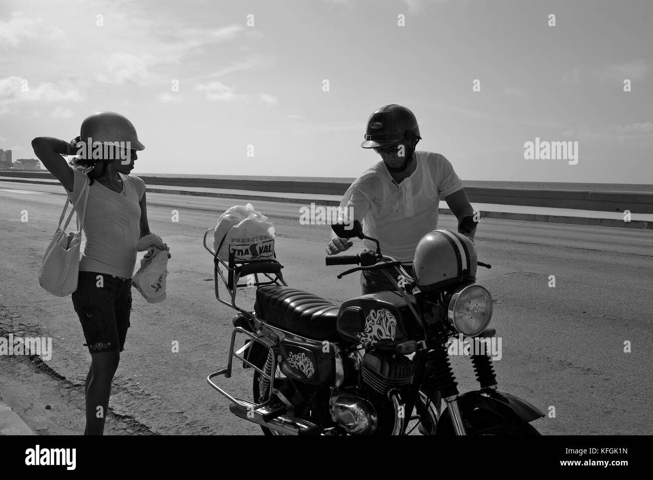 Black and white snapshots of La Havana, Cub Stock Photo - Alamy