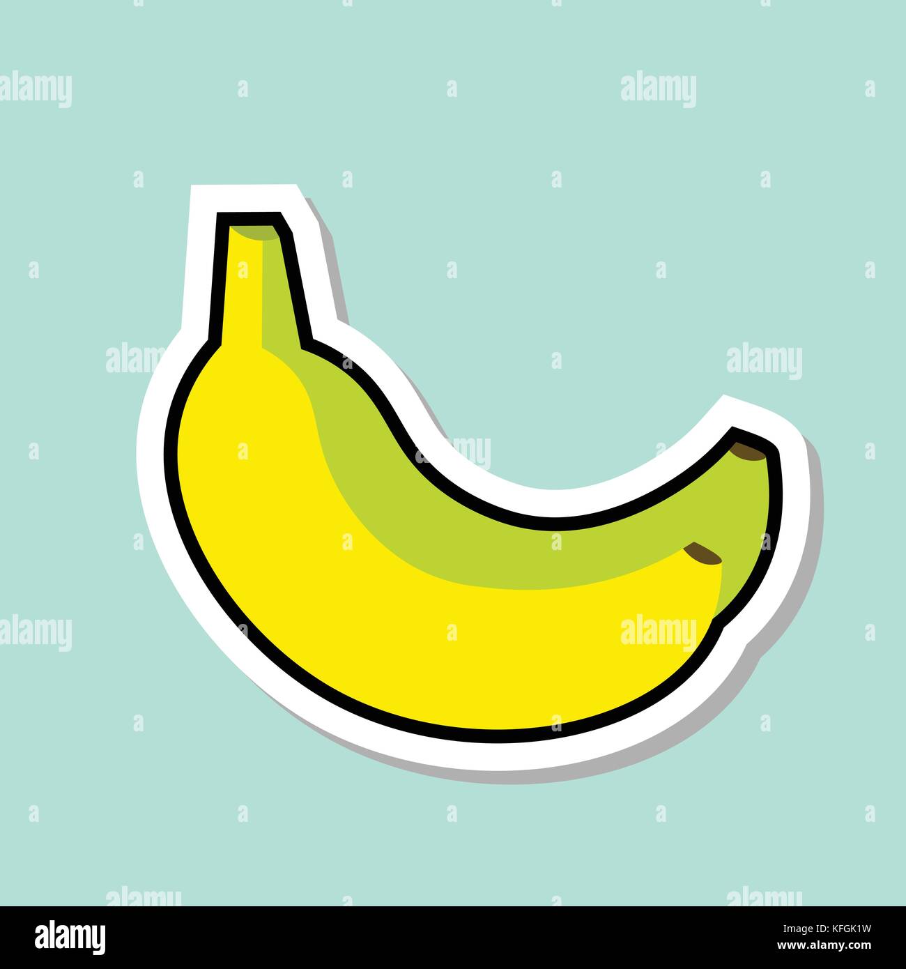 Banana sticker hi-res stock photography and images - Alamy