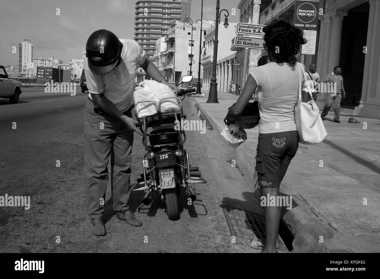Black and white snapshots of La Havana, Cub Stock Photo - Alamy