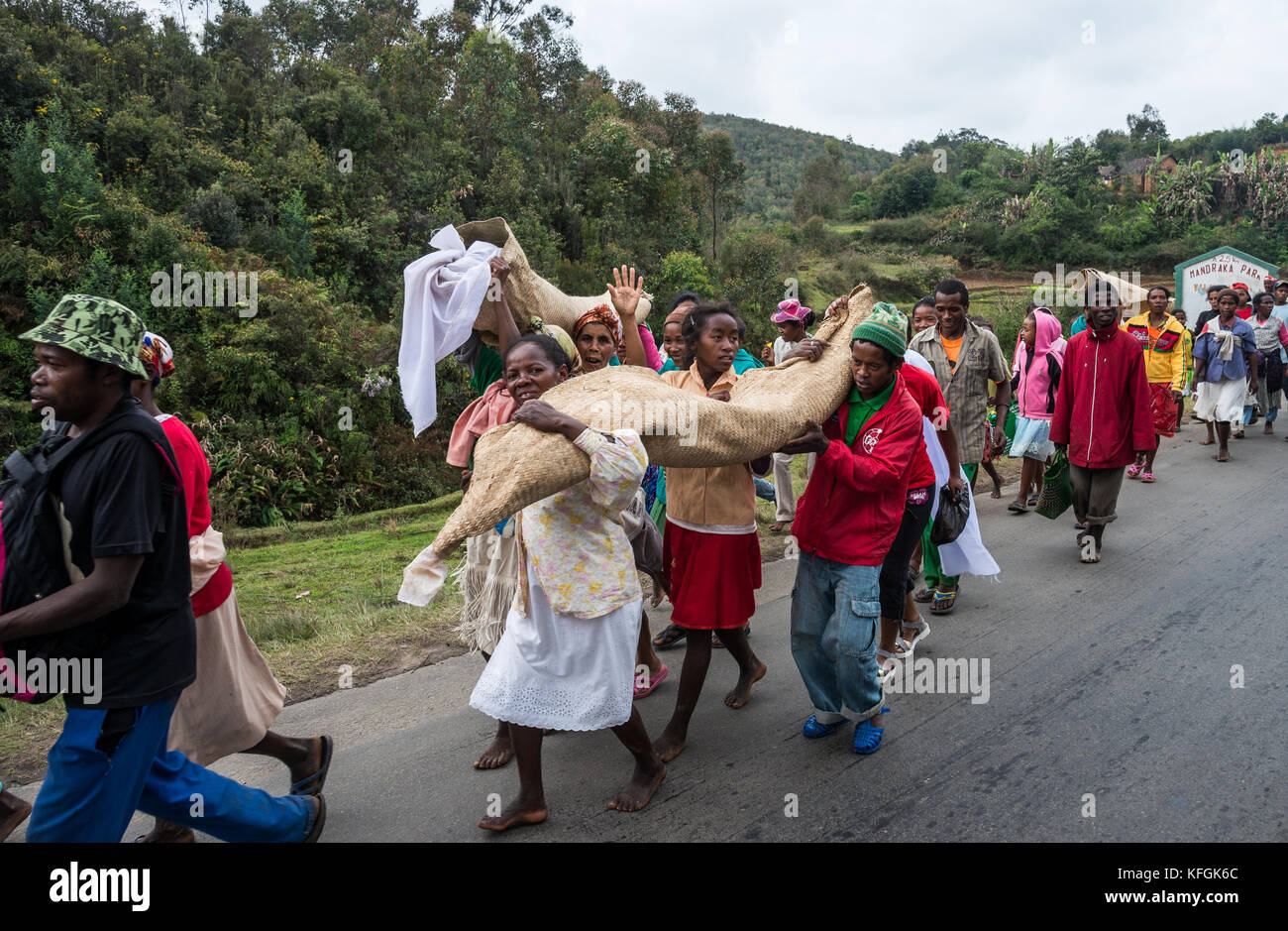 Famadihana ceremony, or Turning of the Bones, a Malagasy tradition of ...