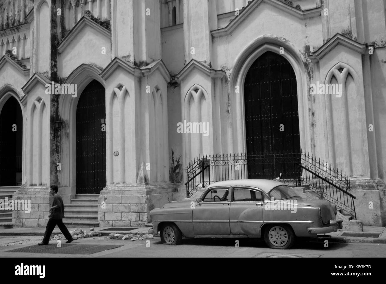 Black and white snapshots of La Havana, Cub Stock Photo - Alamy