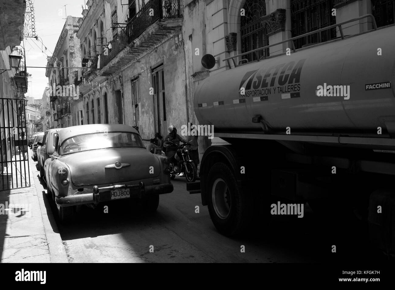 Black and white snapshots of La Havana, Cub Stock Photo - Alamy