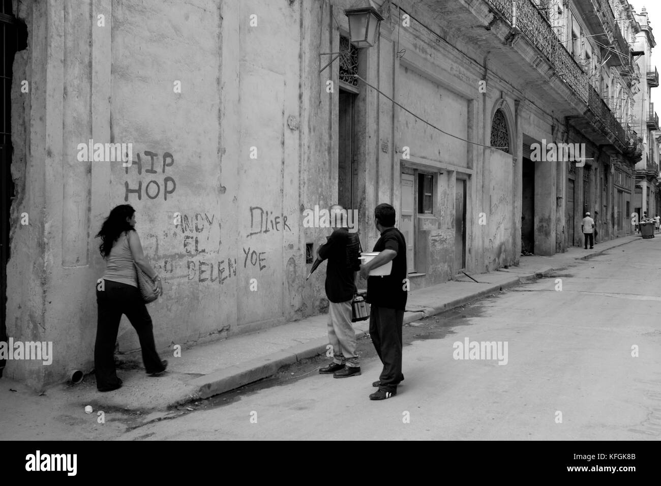 Black and white snapshots of La Havana, Cub Stock Photo - Alamy