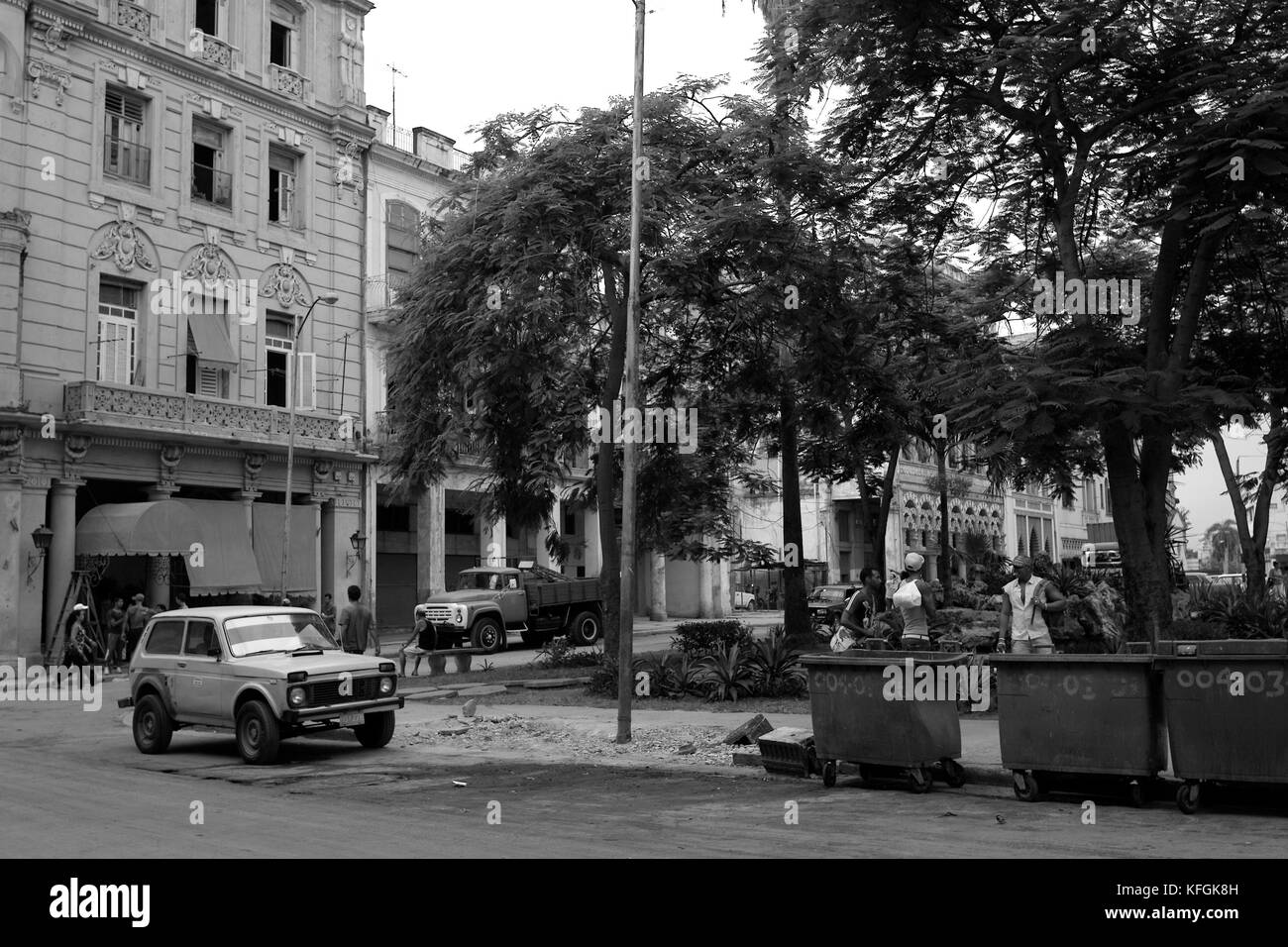 Black and white snapshots of La Havana, Cub Stock Photo - Alamy