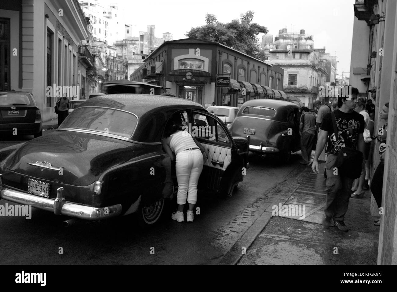 Black and white snapshots of La Havana, Cub Stock Photo - Alamy