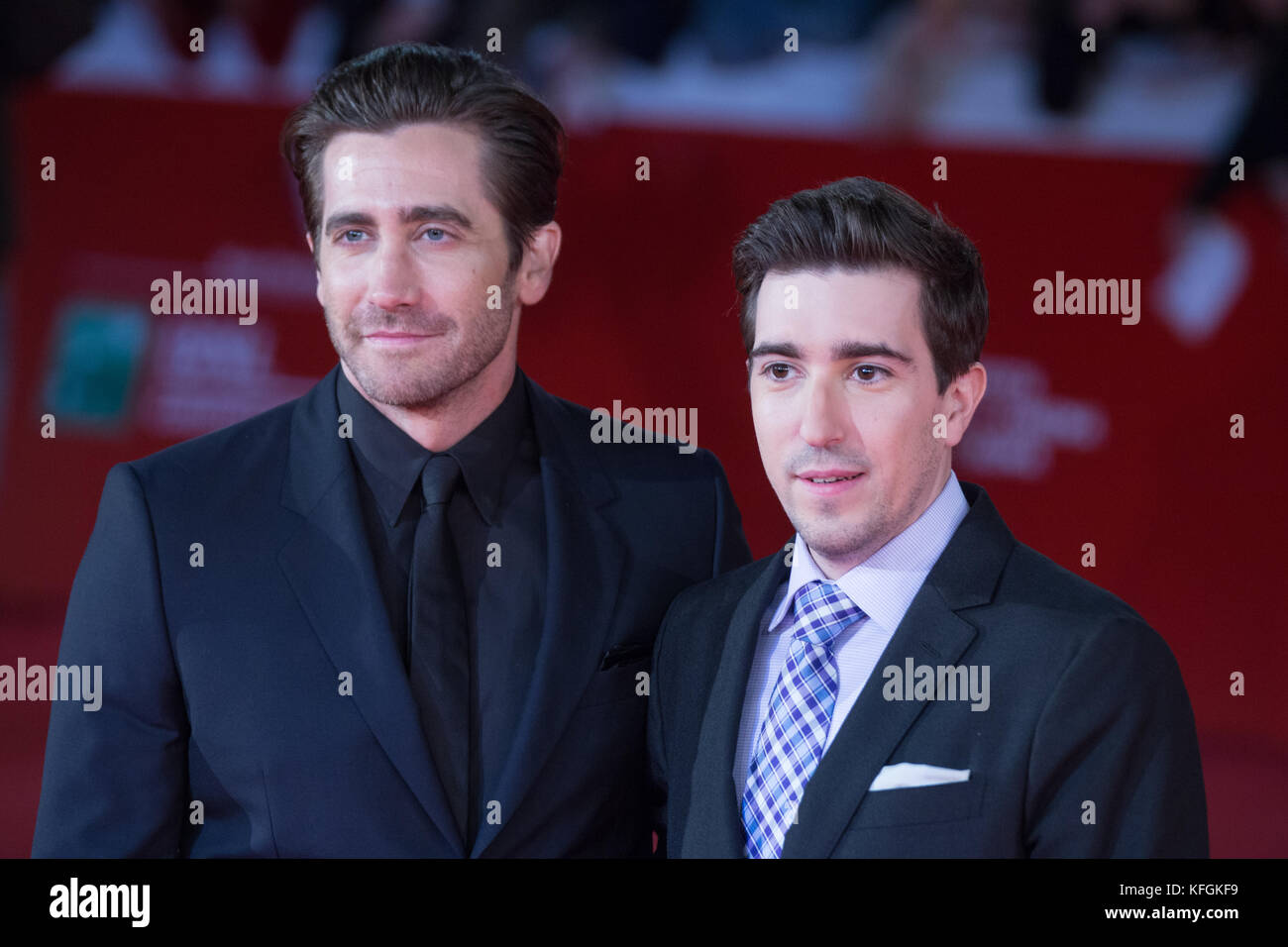 Rome, Italy. 28th Oct, 2017. US Actor Jake Gyllenhaal and Jeff Bauman ...