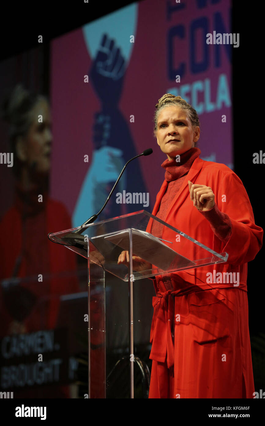 Michaela Angela Davis speaks during The Women’s Convention at Cobo ...
