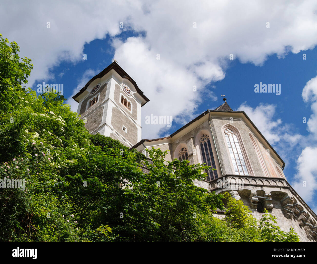 Hallstatt Catholic Church, Hallstatt, Austria Stock Photo - Alamy