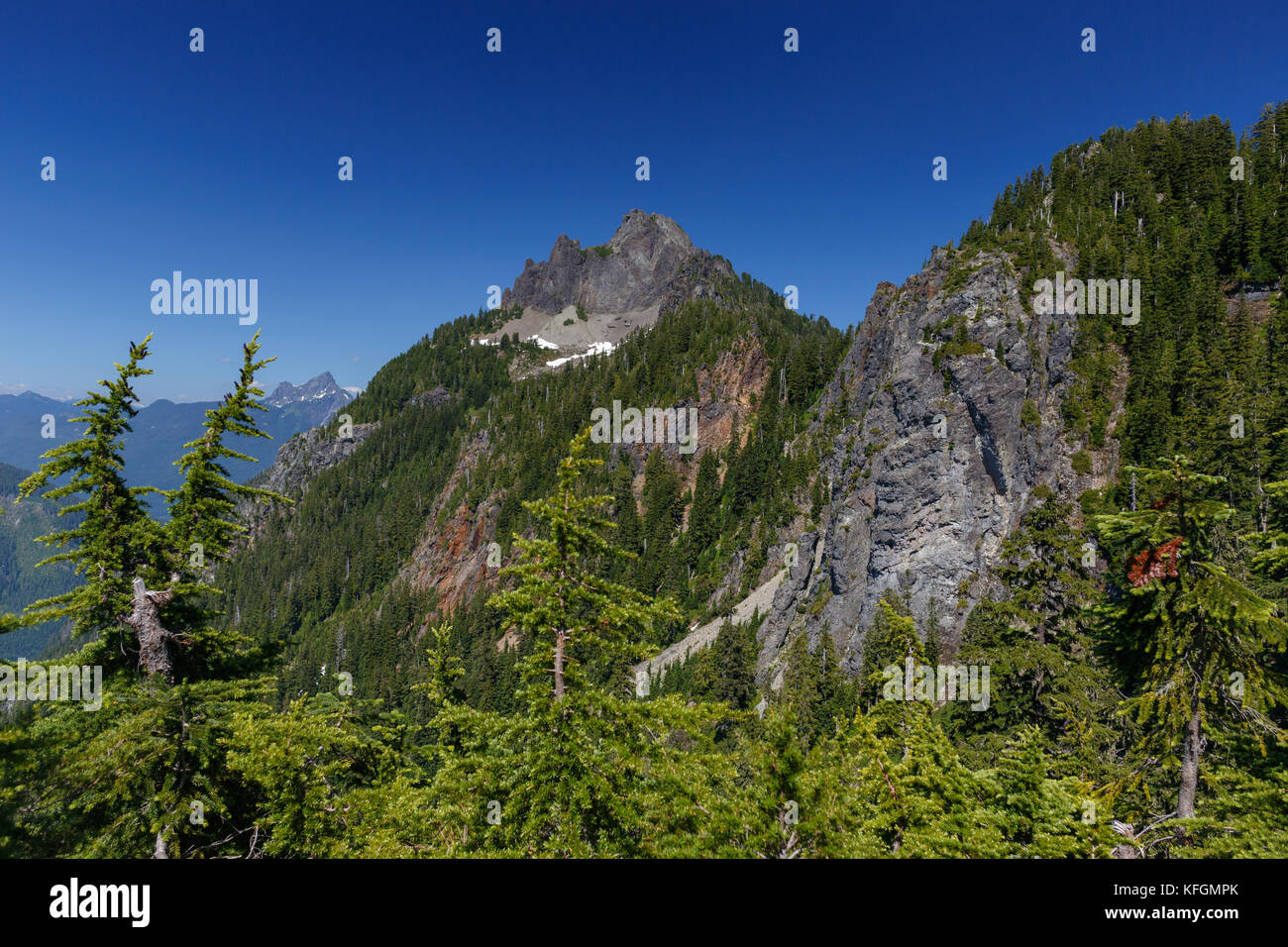 A summer season view of Mount Forgotten as seen along its hiking trail ...