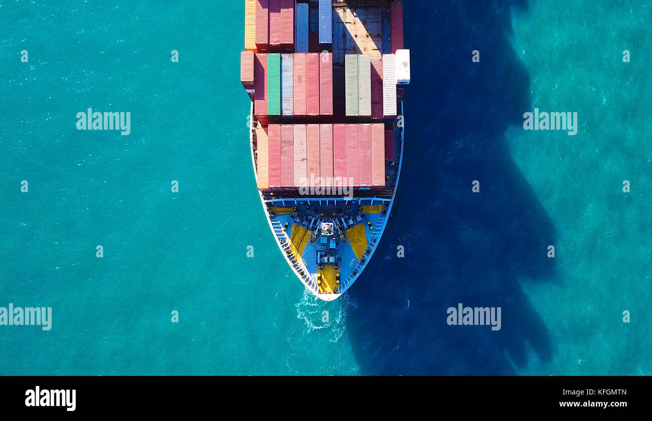 Container ship aerial hi-res stock photography and images - Alamy