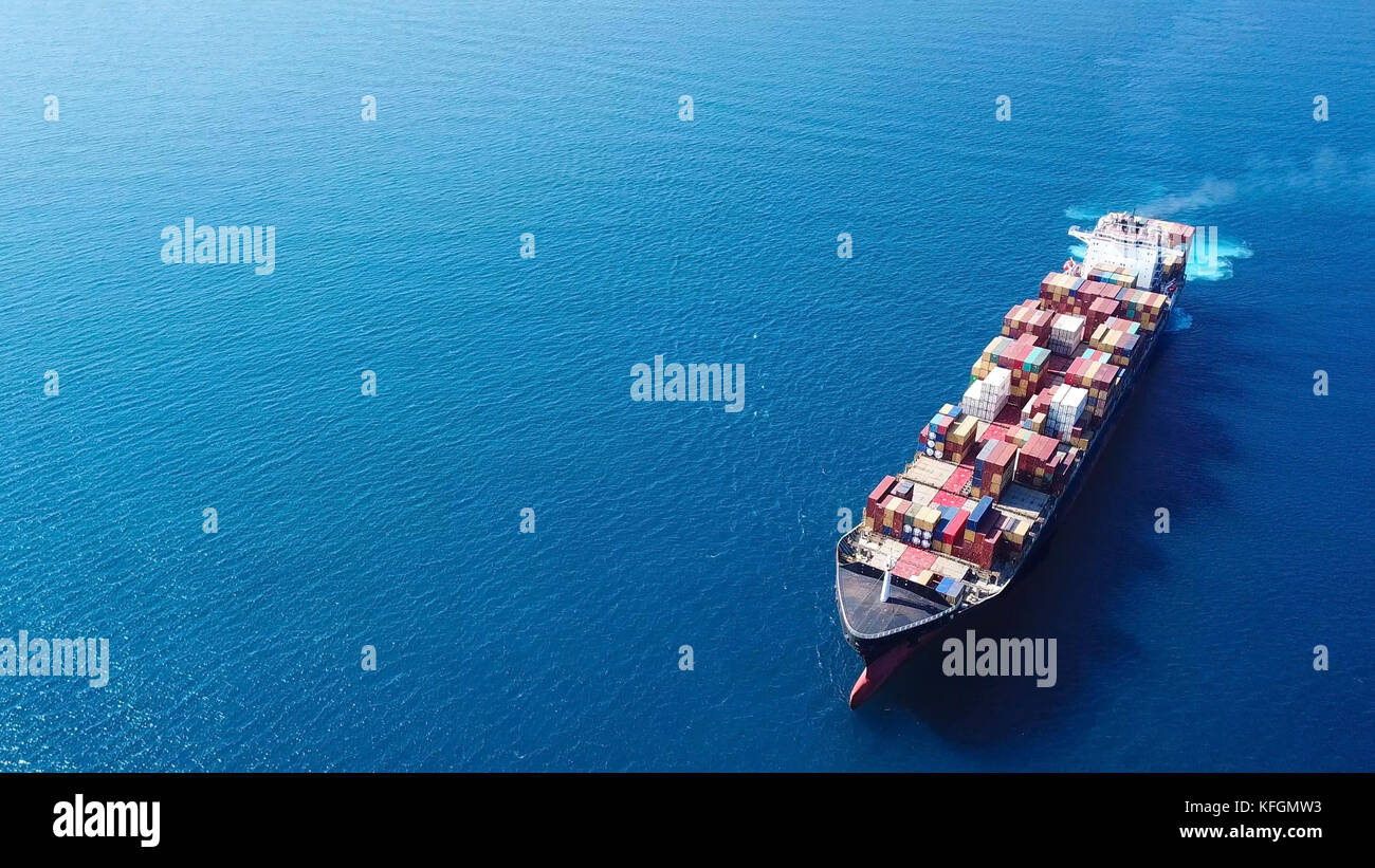 Container ship aerial hi-res stock photography and images - Alamy