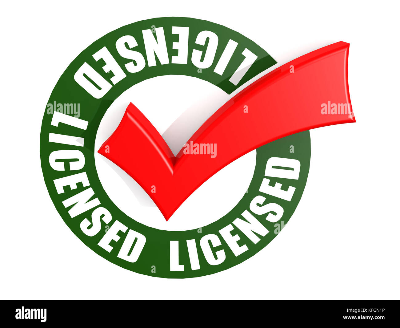 Green approval symbol red hi-res stock photography and images - Alamy