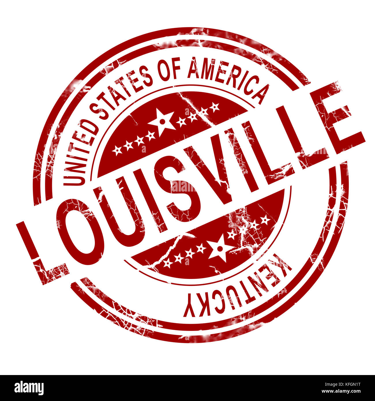 Red Louisville with white background, 3D rendering Stock Photo - Alamy