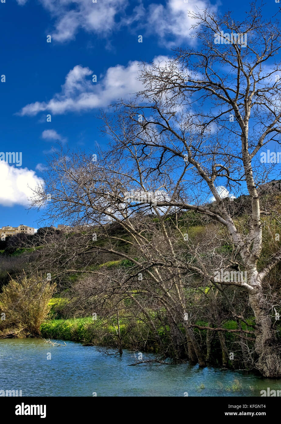 Chadwick Lakes scenery in Malta after heavy rainfall Stock Photo - Alamy