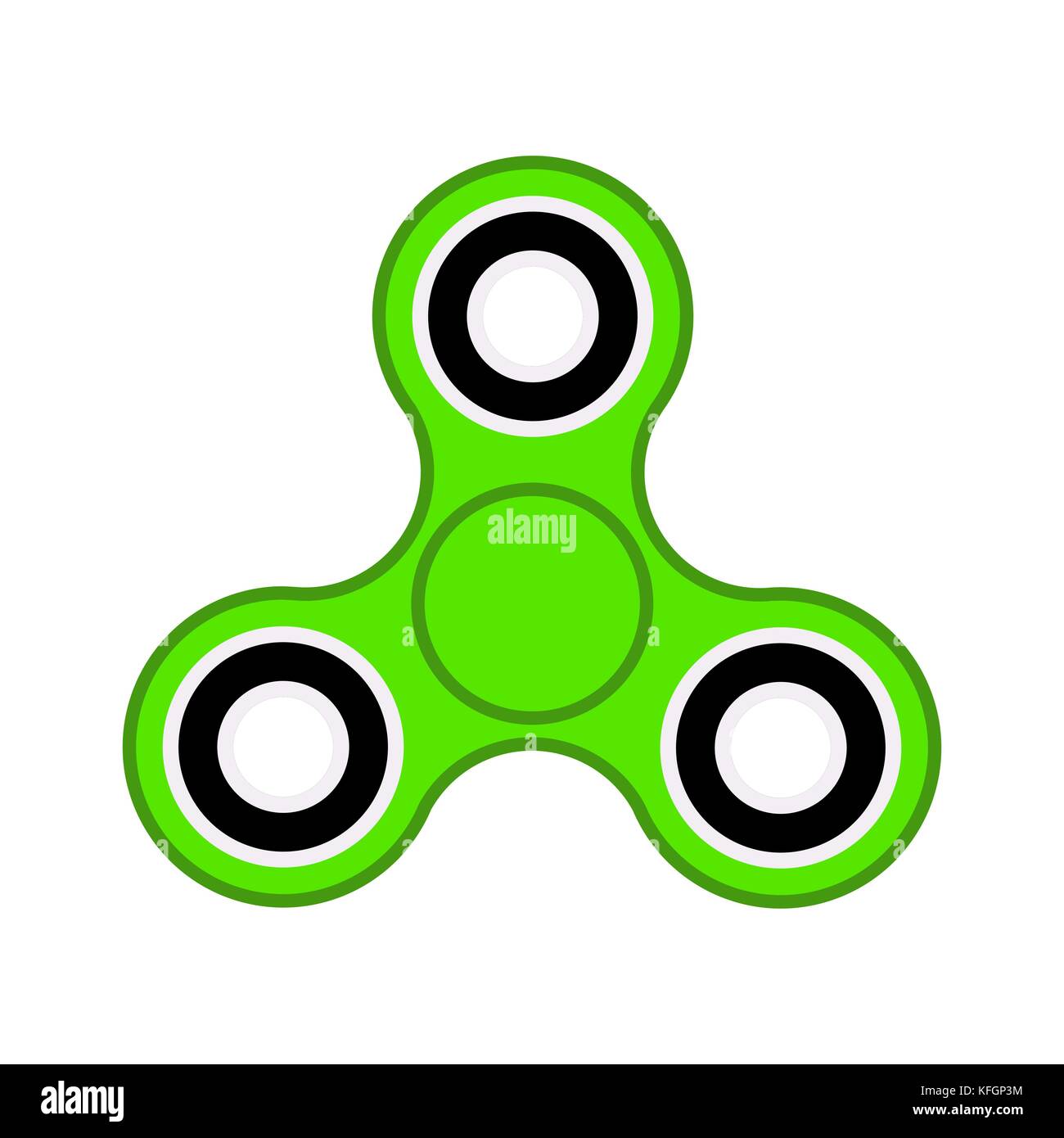 Flat design color icon green spinner. Vector illustration Stock Vector ...