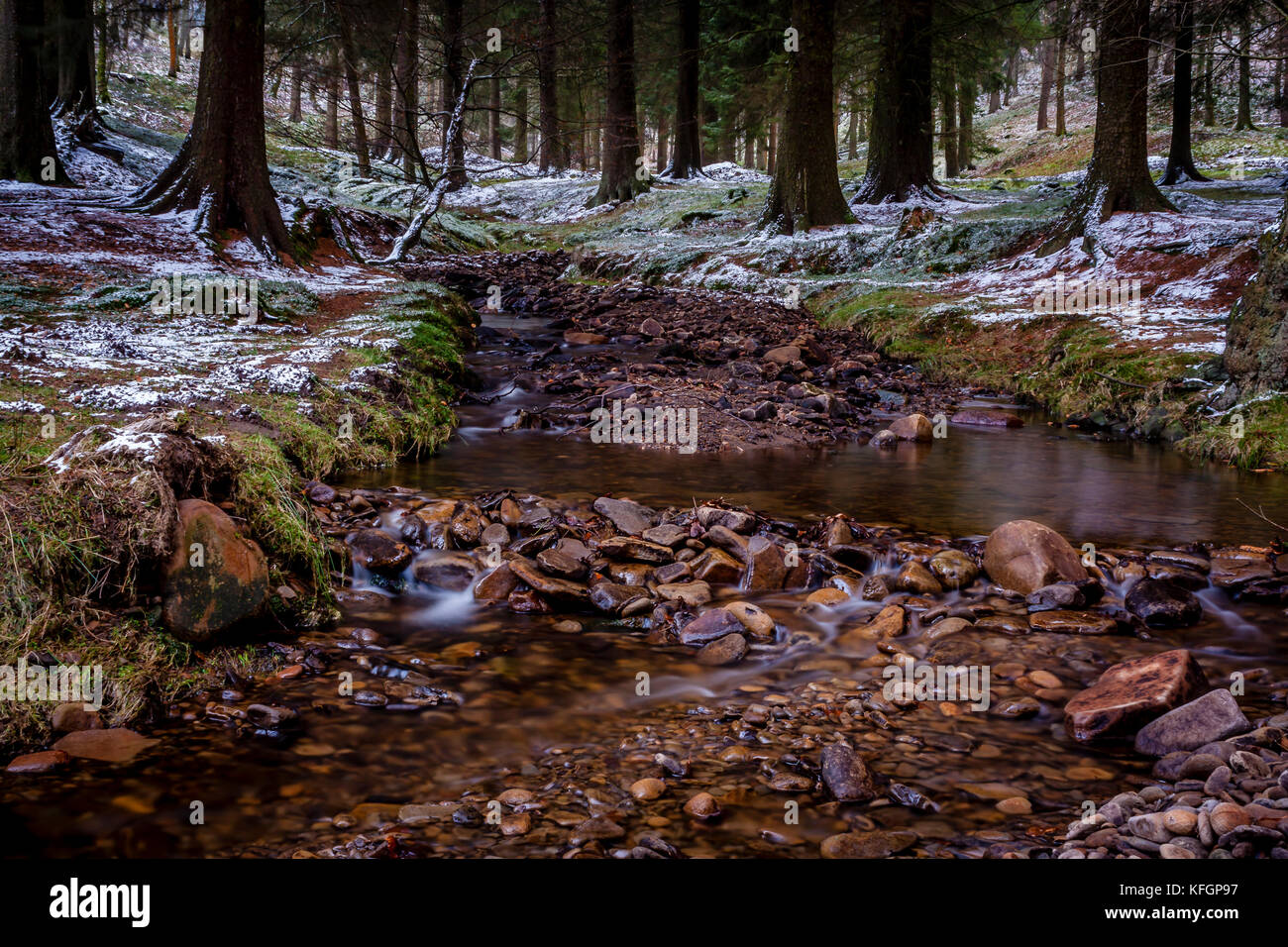 Winter stream in the Peak District National Park Stock Photo - Alamy