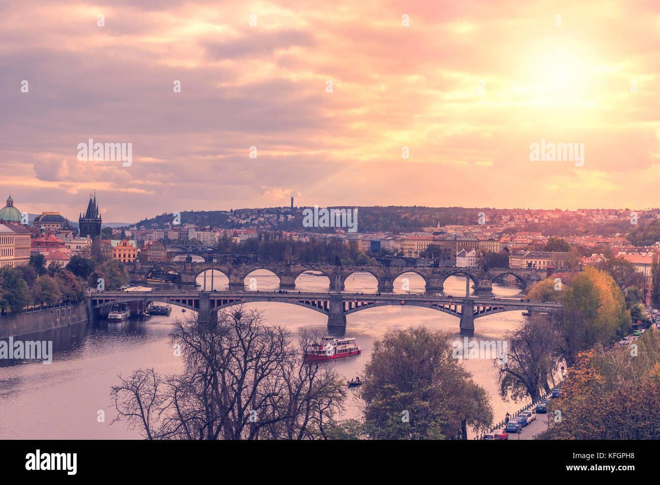 Prague aerial hi-res stock photography and images - Alamy