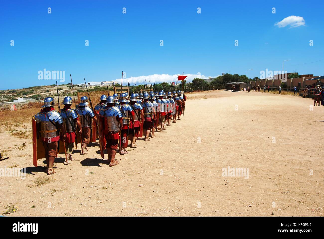 Roman soldier actors hi-res stock photography and images - Alamy