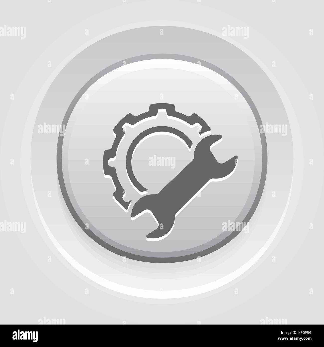 Manufacturing Icon. Gear and Wrench. Service Symbol Stock Vector Image ...