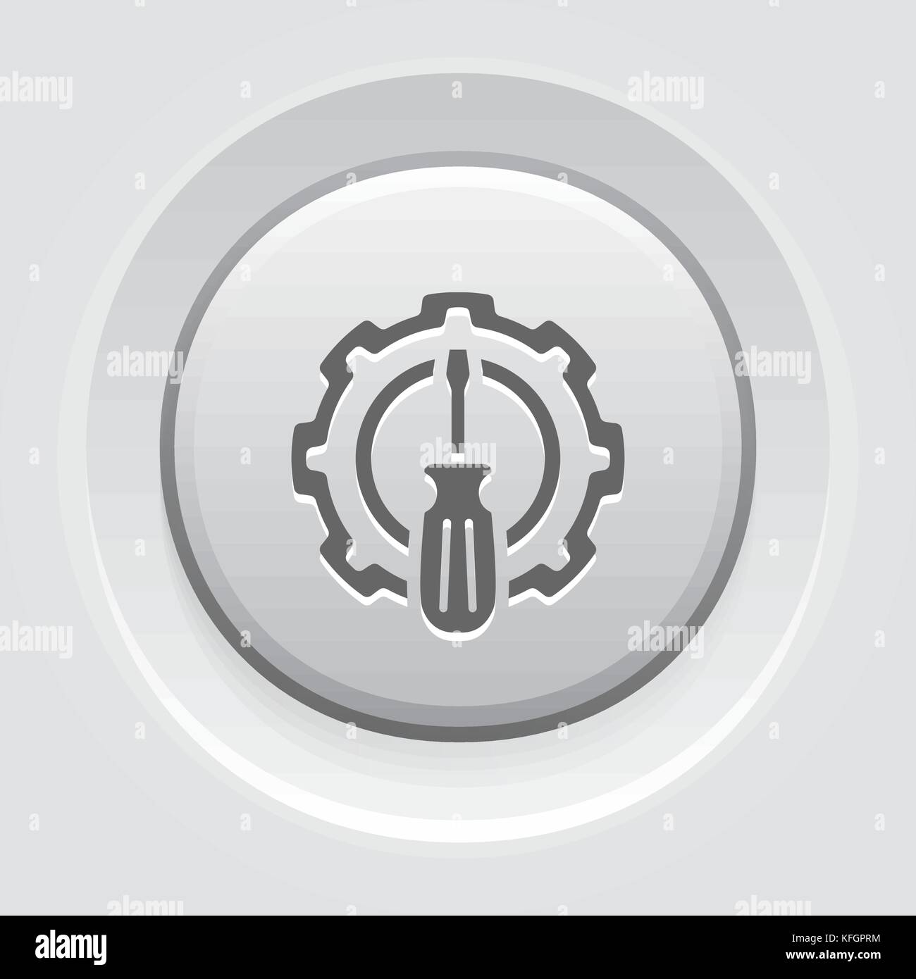 Fine Tuning Icon. Gear and Screwdriver. Service Symbol Stock Vector ...