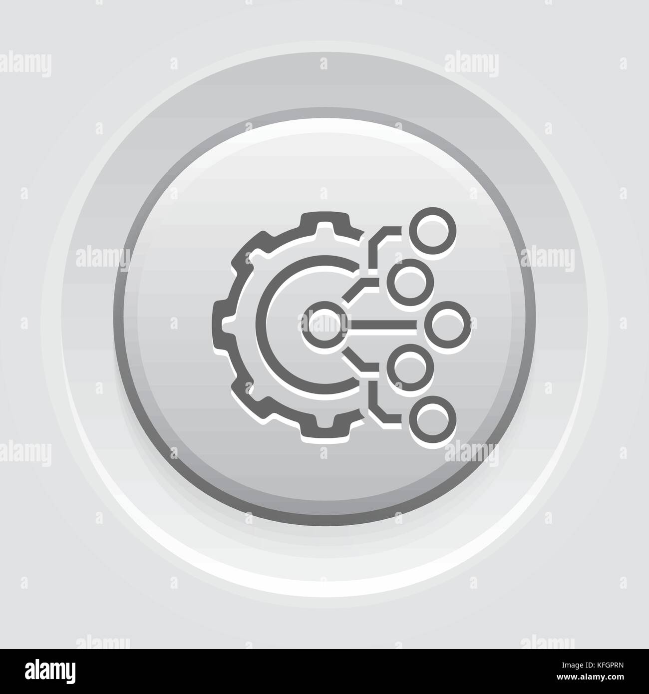 Technology Icon. Gear and Electronic. Digital Factory Symbol Stock ...