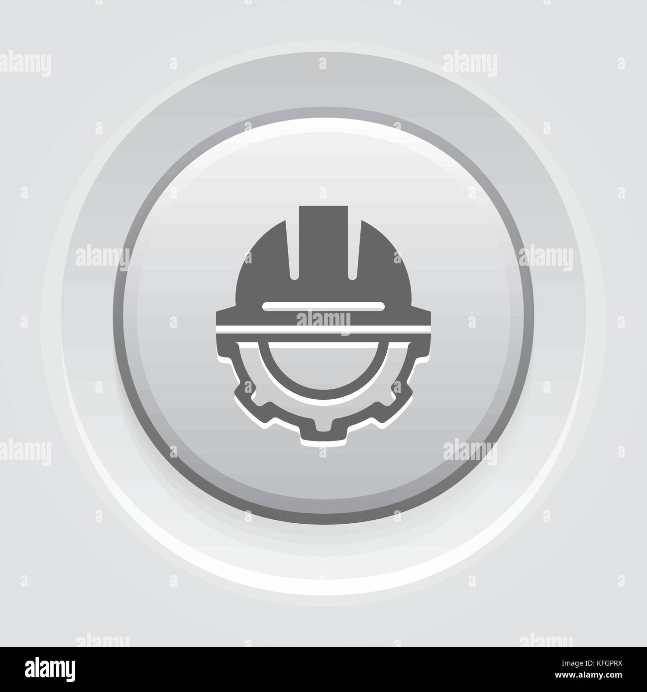 Engineering Icon. Gear and Hard Hat. Development Symbol Stock Vector ...