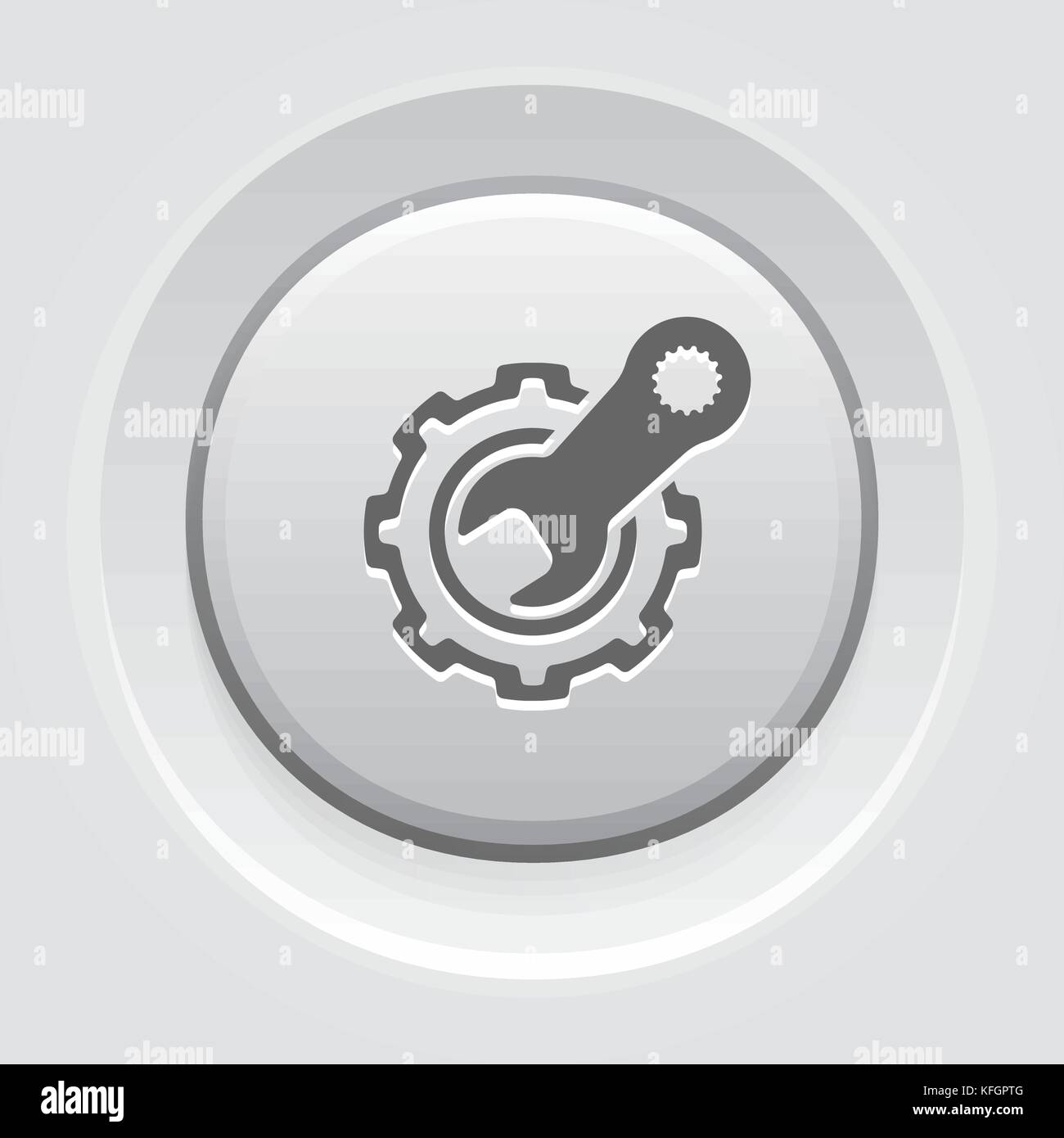 Engineering Service Icon. Gear and Wrench. Repair Symbol Stock Vector ...