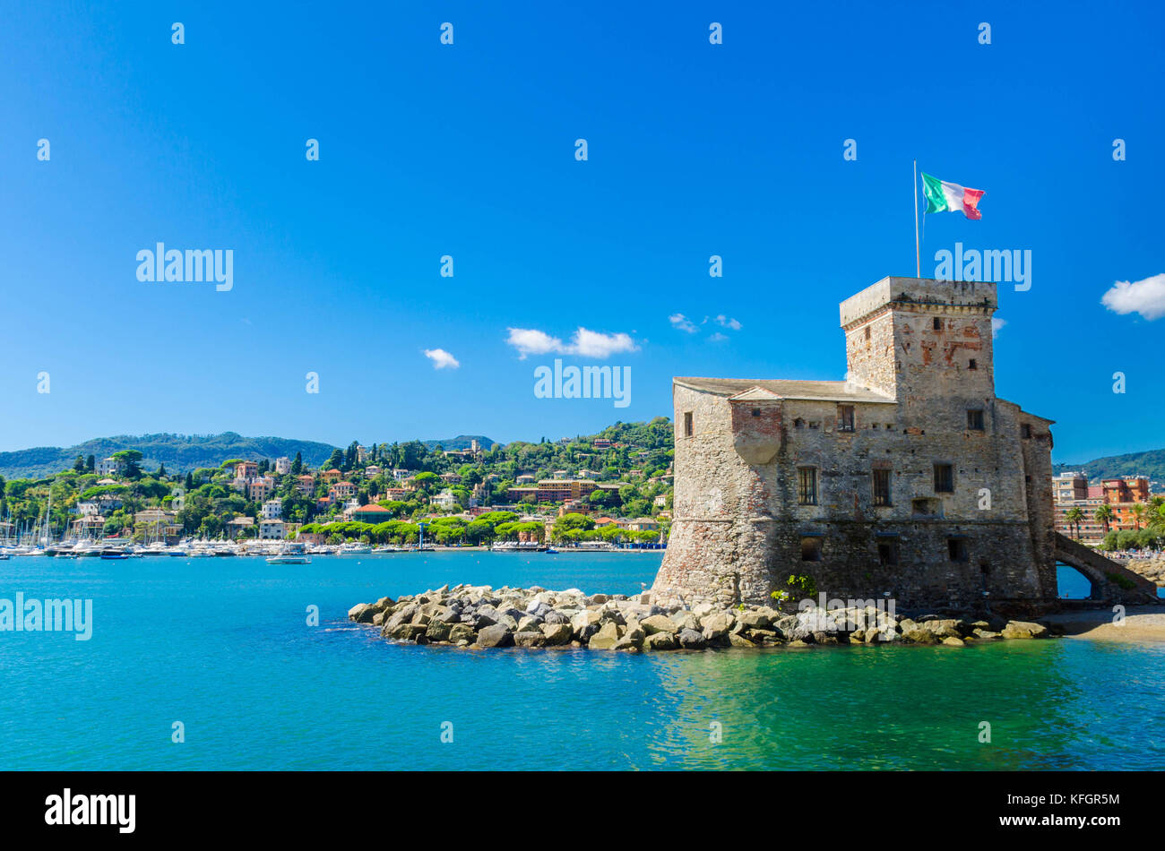 Castello di Rapallo built around 1550 as a defence against the Turks ...