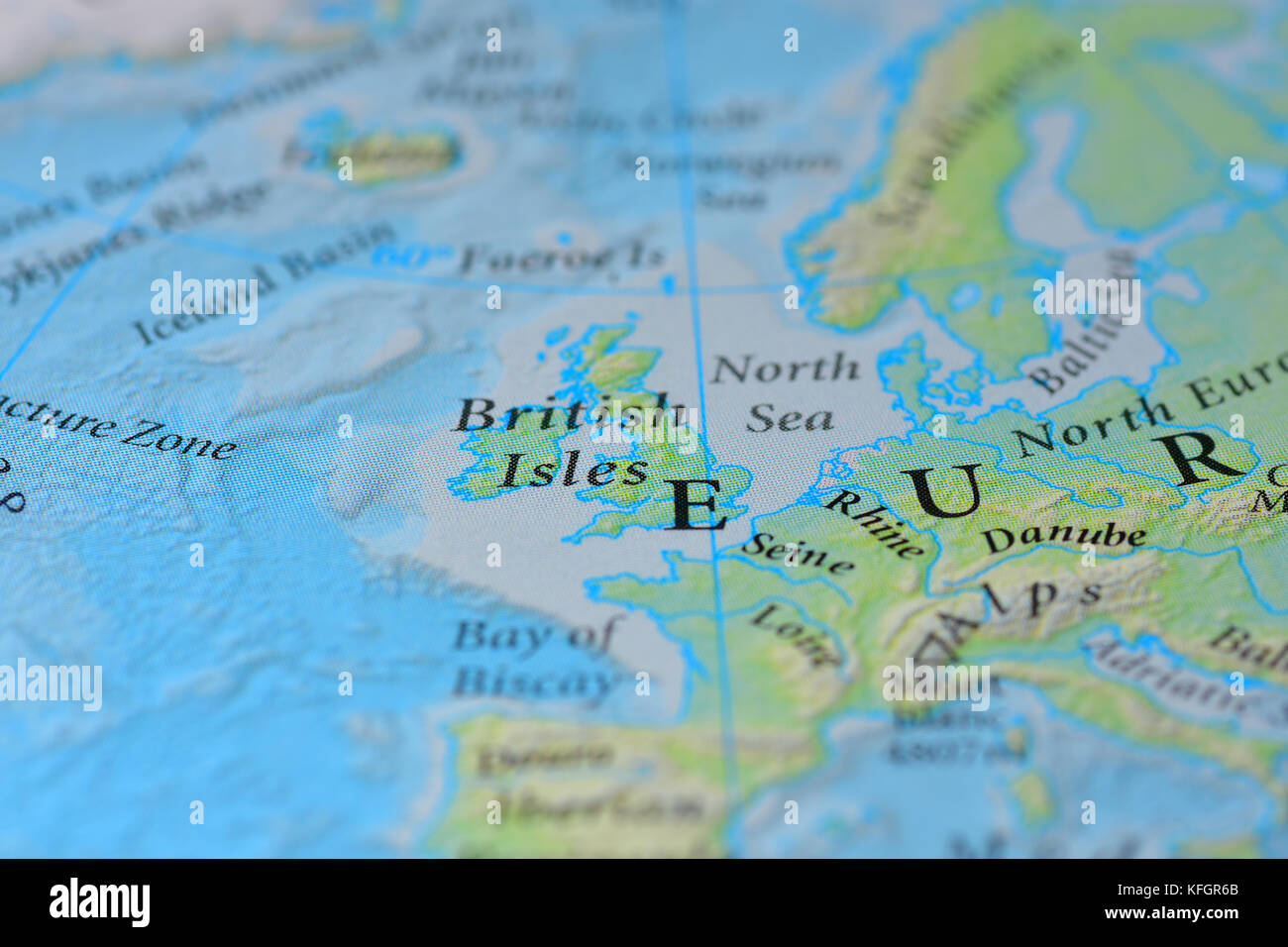 Close up of a Map of europe brexit Stock Photo - Alamy
